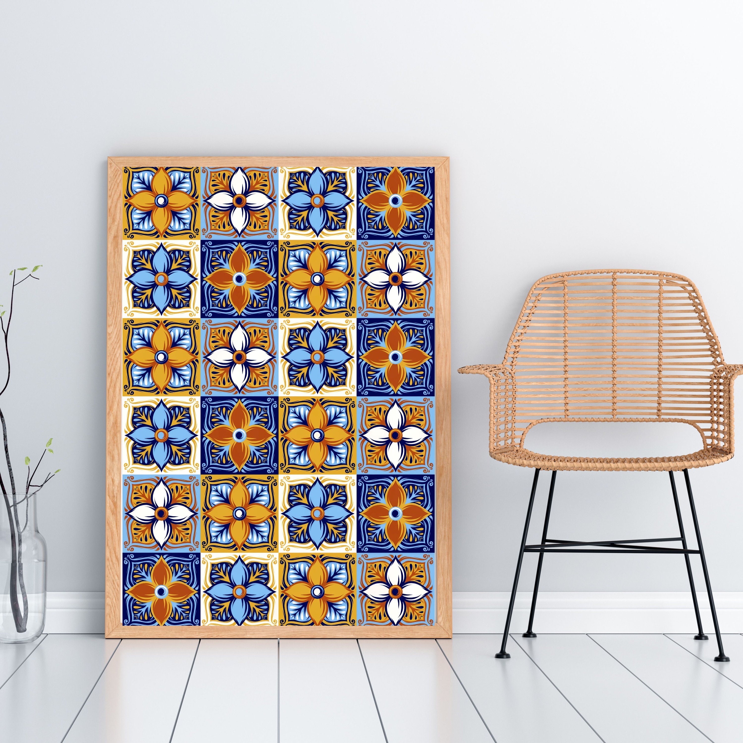Moroccan Tile Print Moroccan Printable Wall Art, Tile Pattern Spanish ...