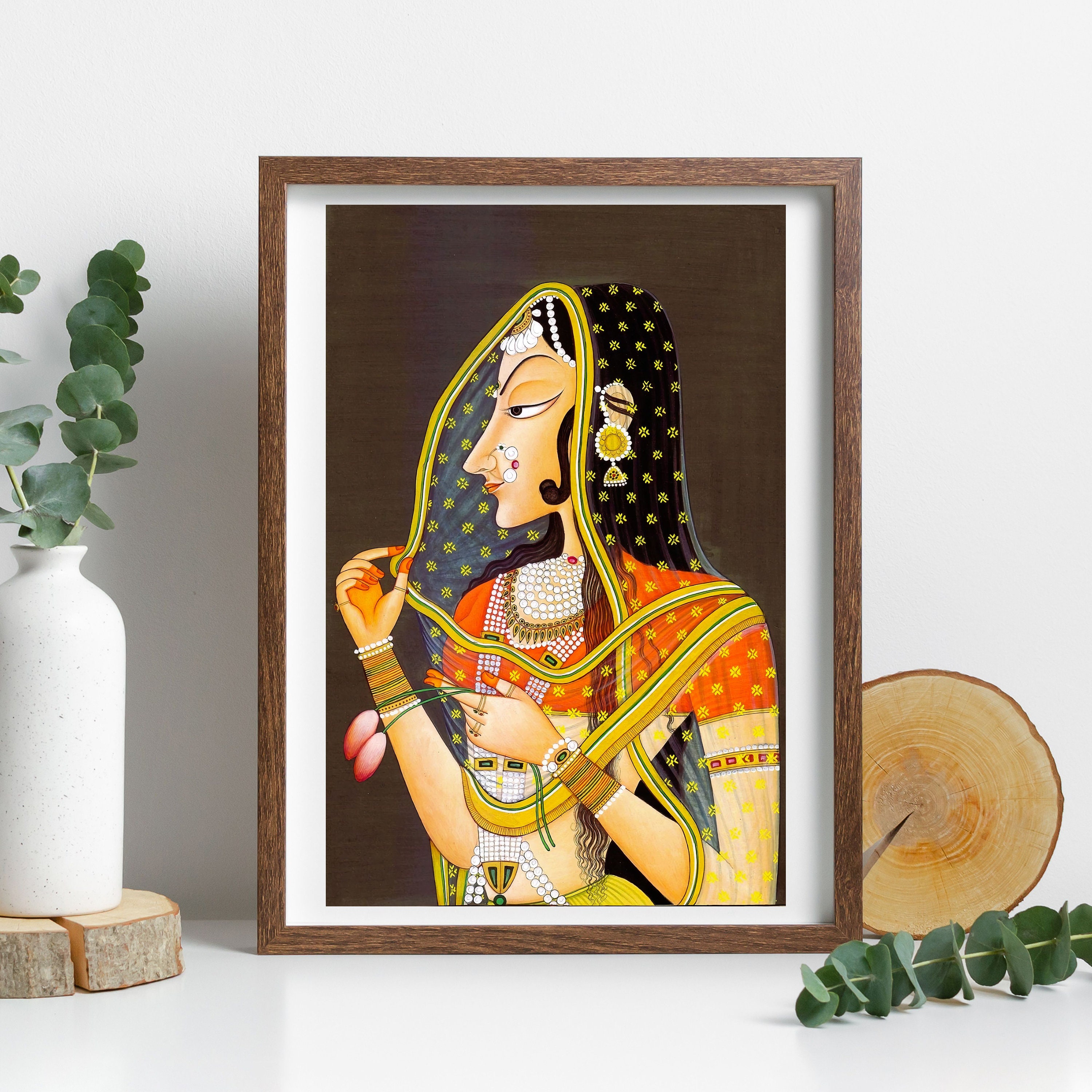 Indian Folk Art, Royal Princess, Indian Mughal Art, Indian Royal Queen ...