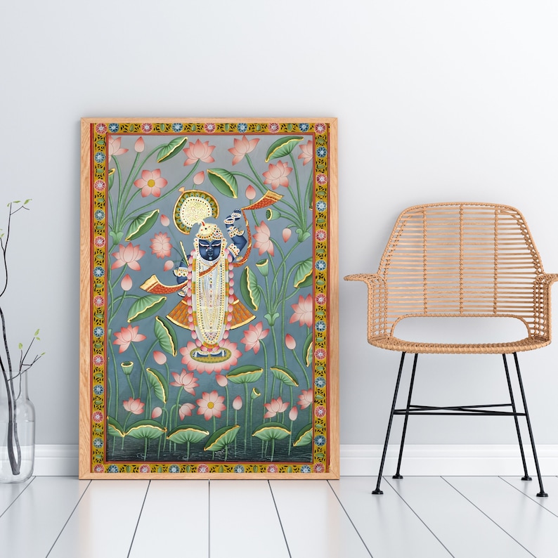 Shreenathji Pichwai Print, Shrinath Ji Painting, Indian Folk Art ...