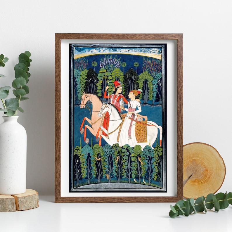 Indian Folk Art, Indian Antique Art, Indian Vintage Wall Art, Indian ...