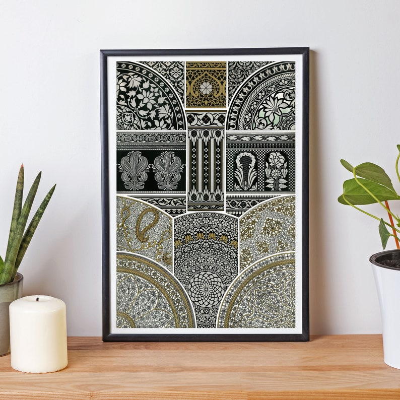 Indian Folk Art, Indian Floral Prints, Mughal Floral Art, Vintage ...