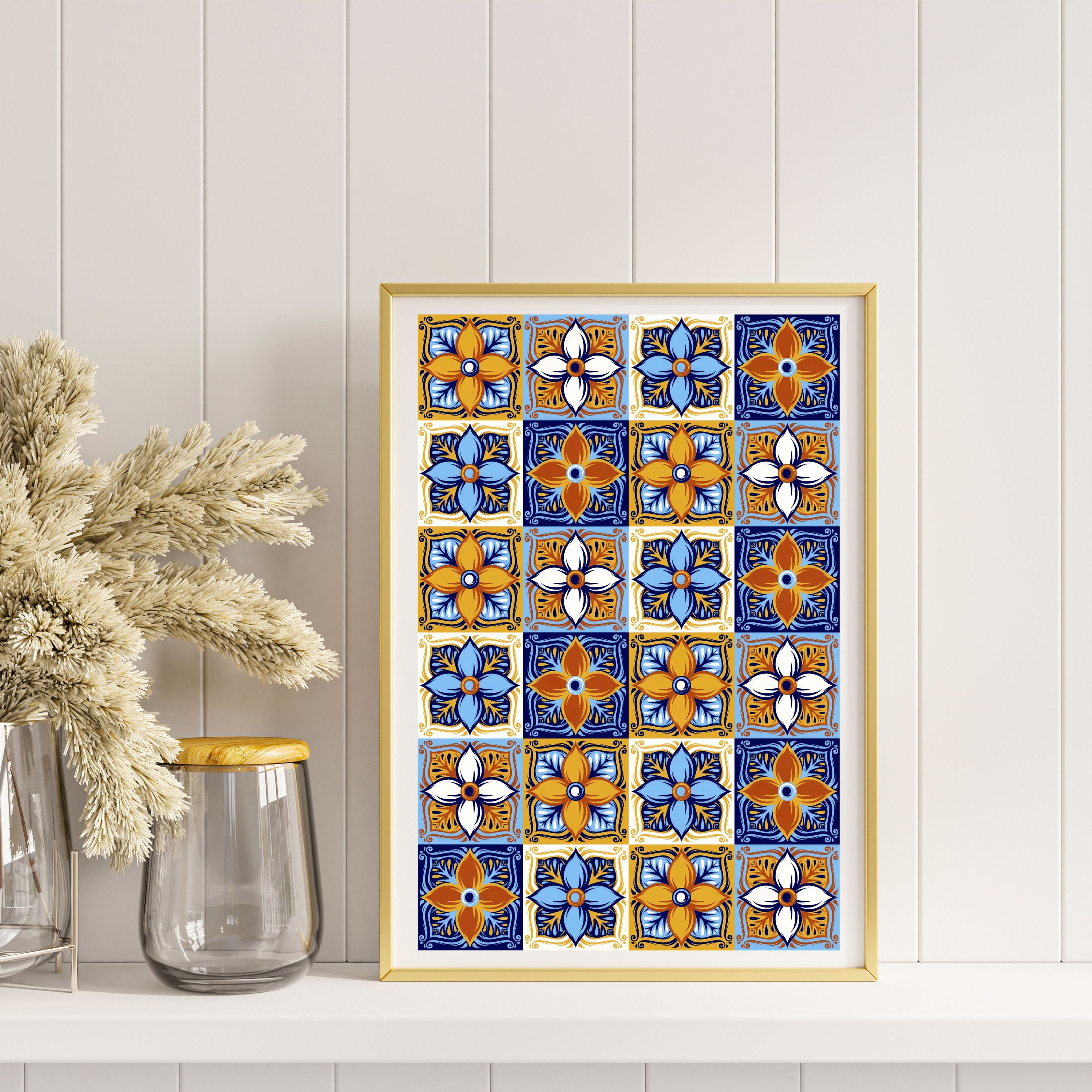 Moroccan Tile Print Moroccan Printable Wall Art, Tile Pattern Spanish ...