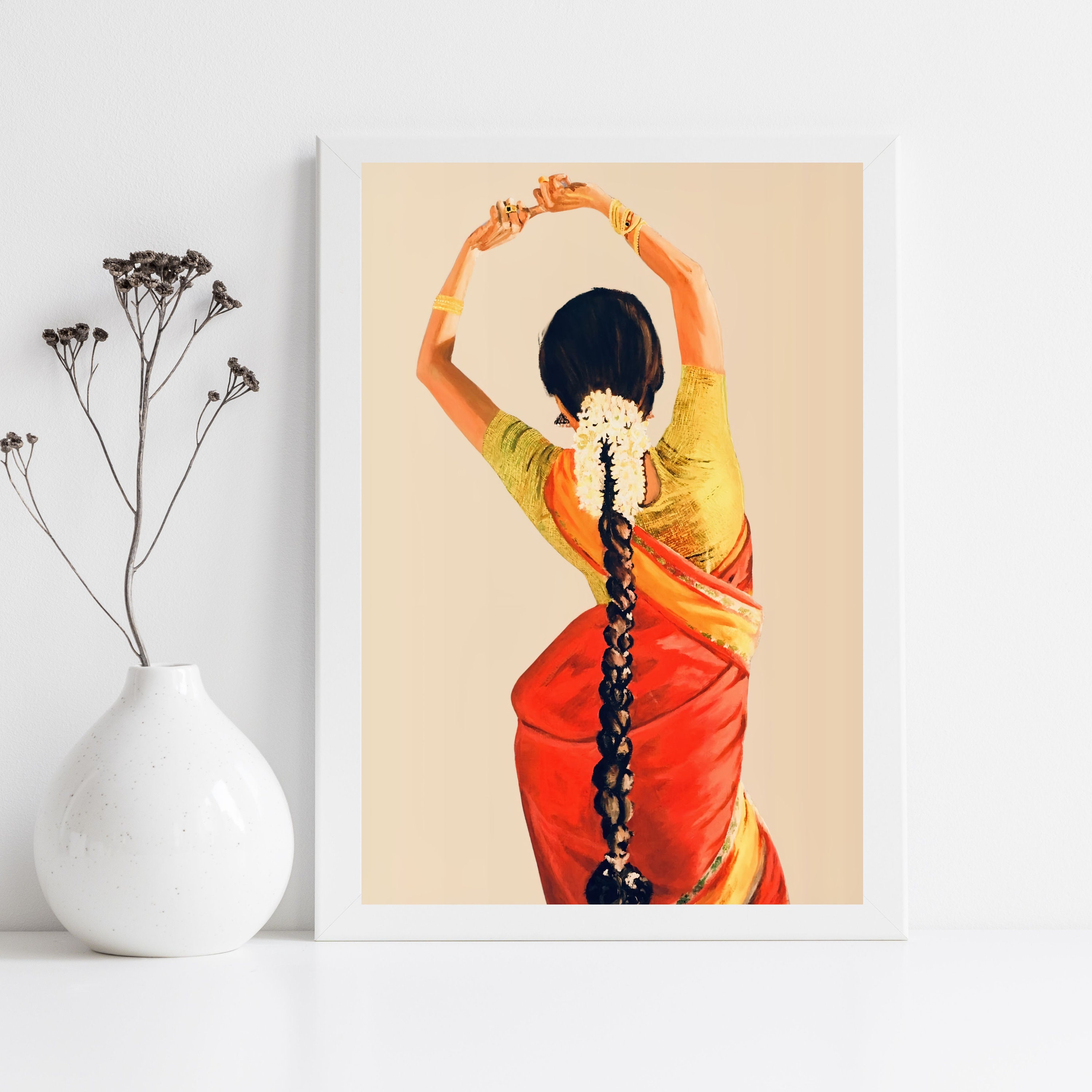 Indian Folk Art, Indian Dancing Lady Art, Indian Woman Painting, Indian ...