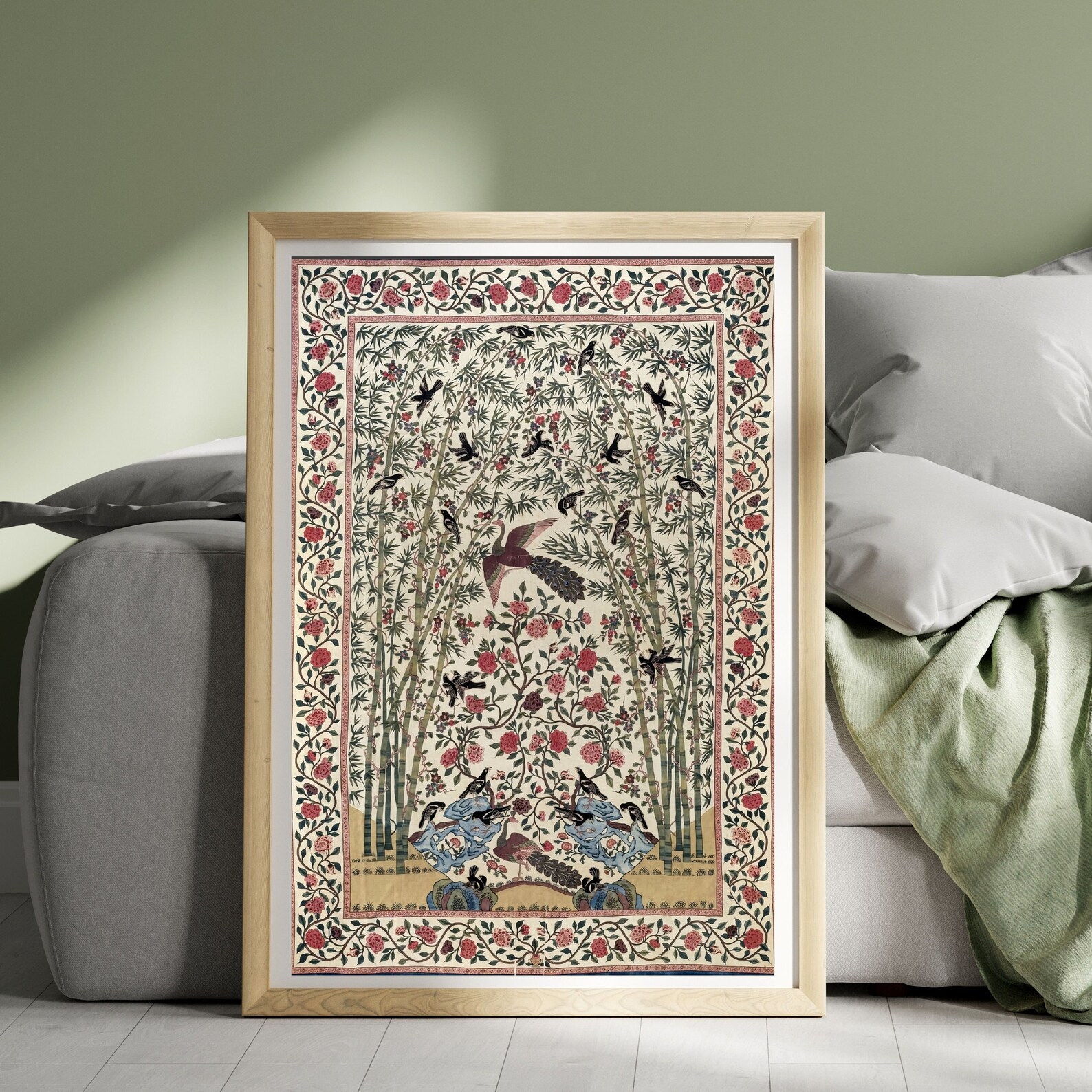 Indian Floral Art, Antique Art, Floral Vintage Indian Art ,textile ...
