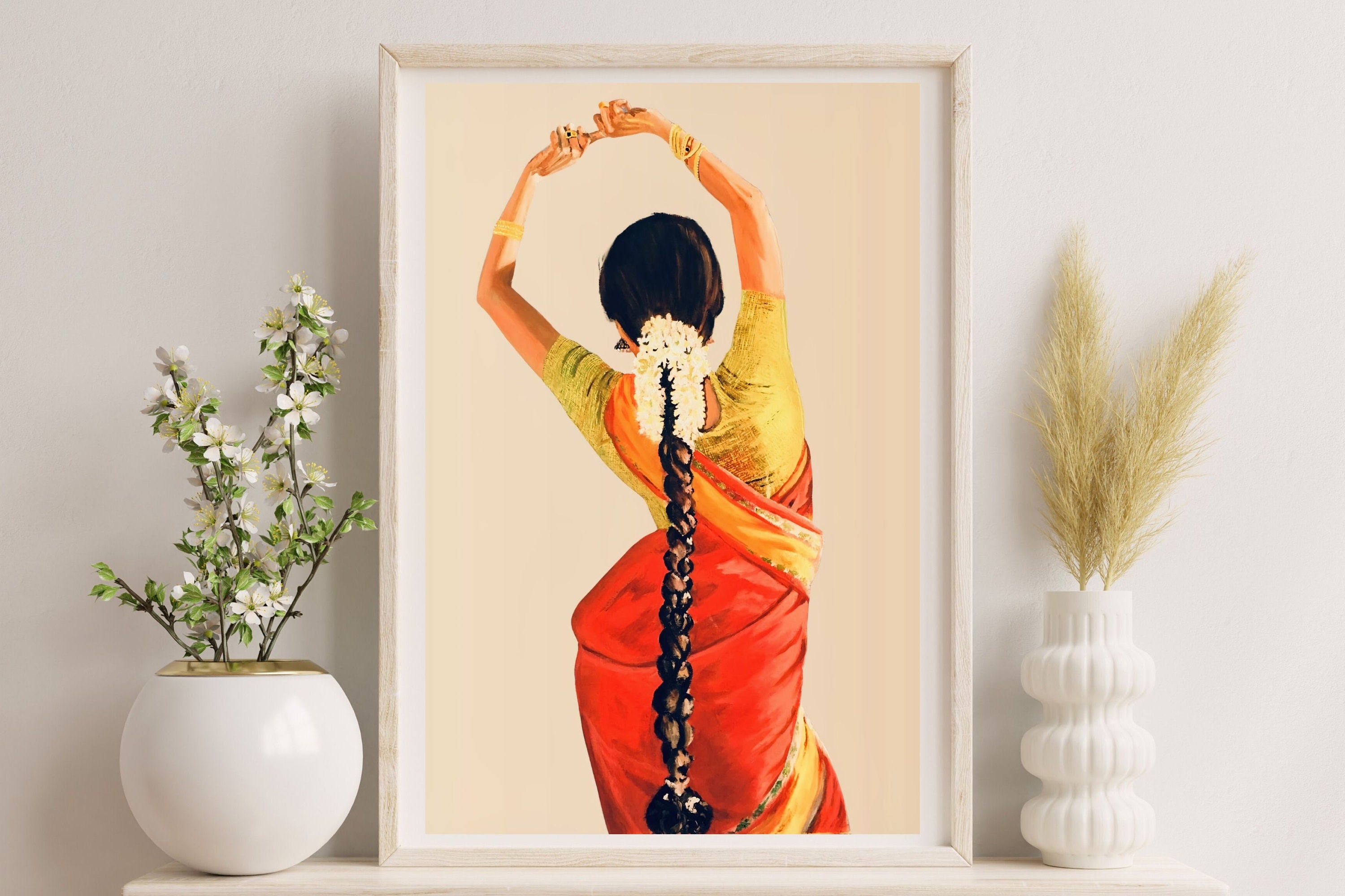 Indian Folk Art, Indian Dancing Lady Art, Indian Woman Painting, Indian ...