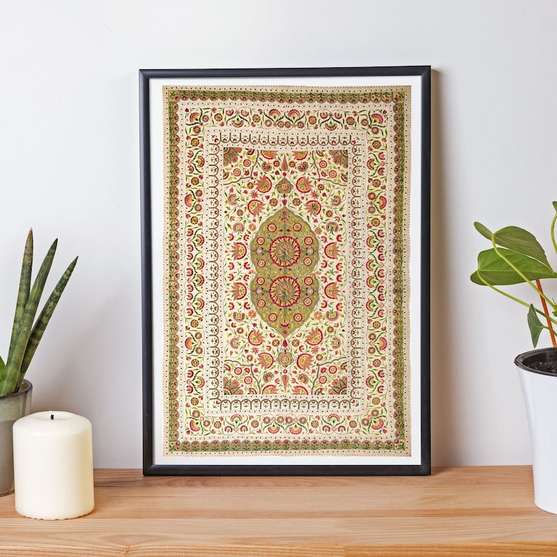 Indian Flowers and Plants Art, Antique Art, Indian Vintage Floral ...