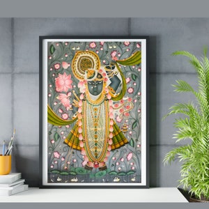Shreenathji Pichwai Print, Shrinath Ji Painting, Indian Folk Art ...