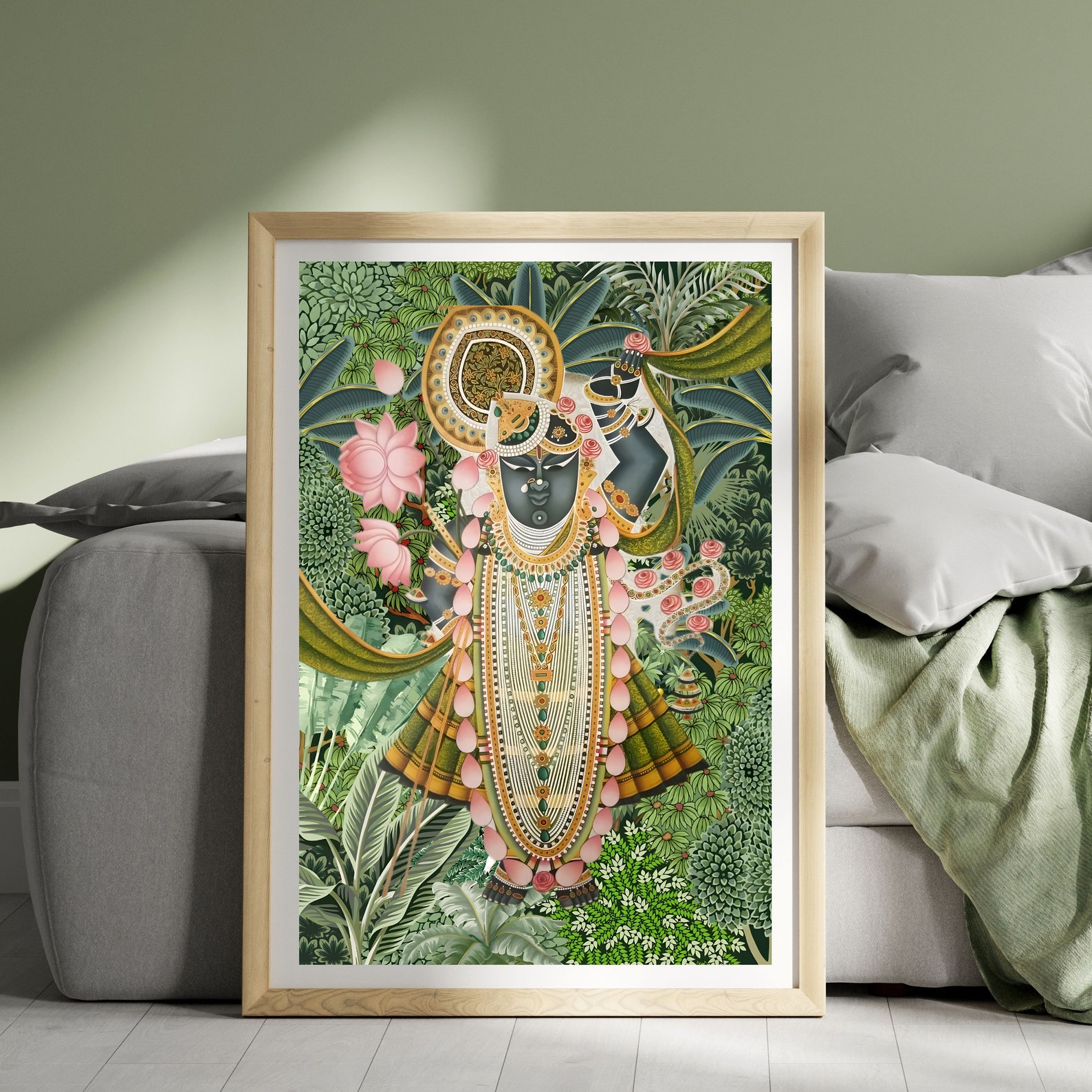 Shreenathji Pichwai Print, Shrinath Ji Painting, Indian Folk Art ...