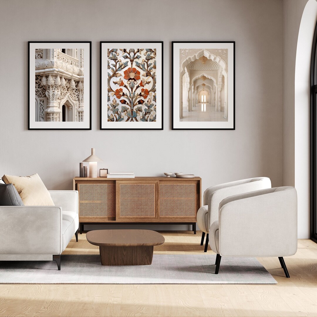 Vintage India Gallery Wall Set of 3 Indian Wall Art Indian - Etsy