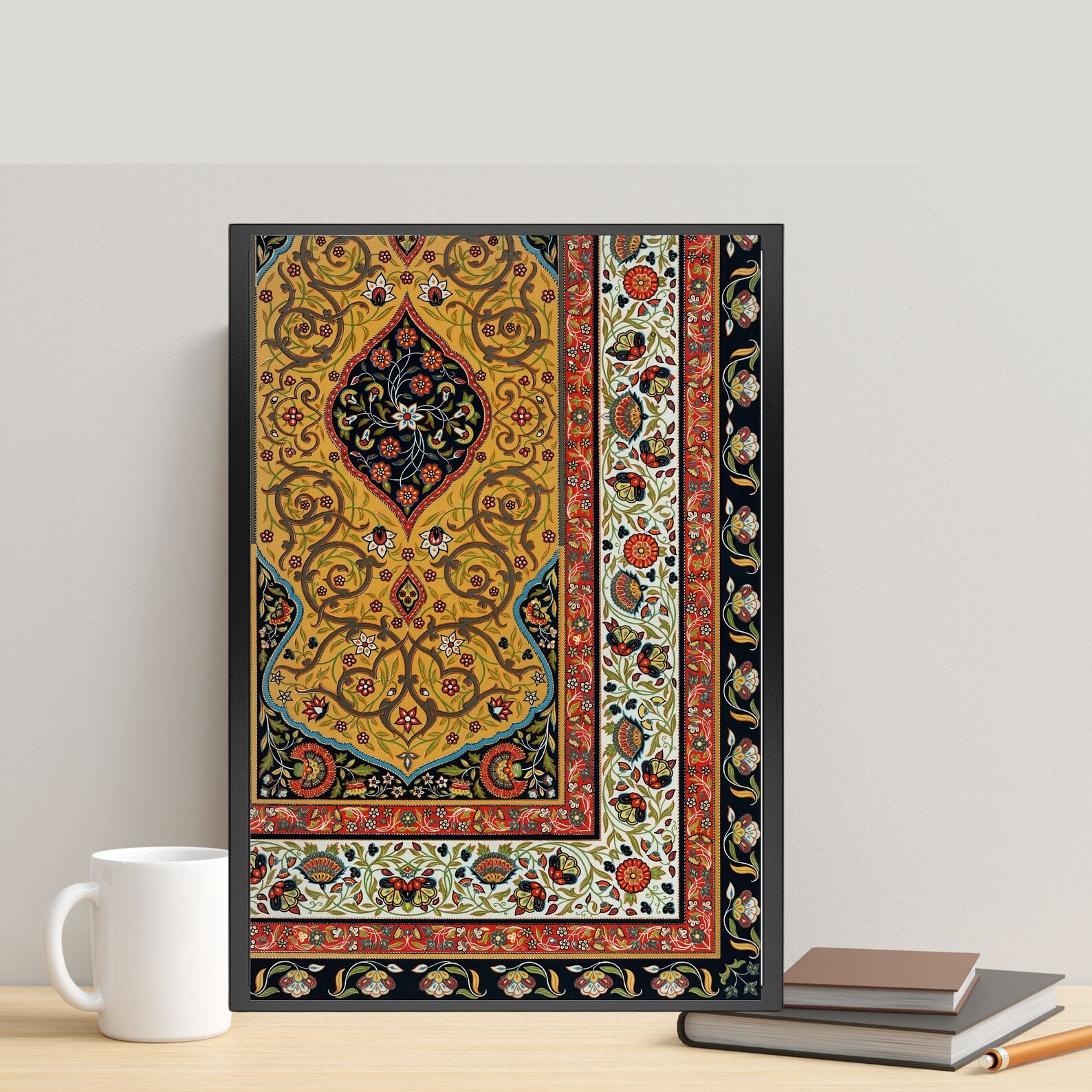 Turkish Wall Art, Mughal Art, Islamic Art, Islamic Floral Art, Floral ...