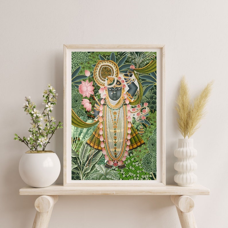 Shreenathji Pichwai Print, Shrinath Ji Painting, Indian Folk Art ...