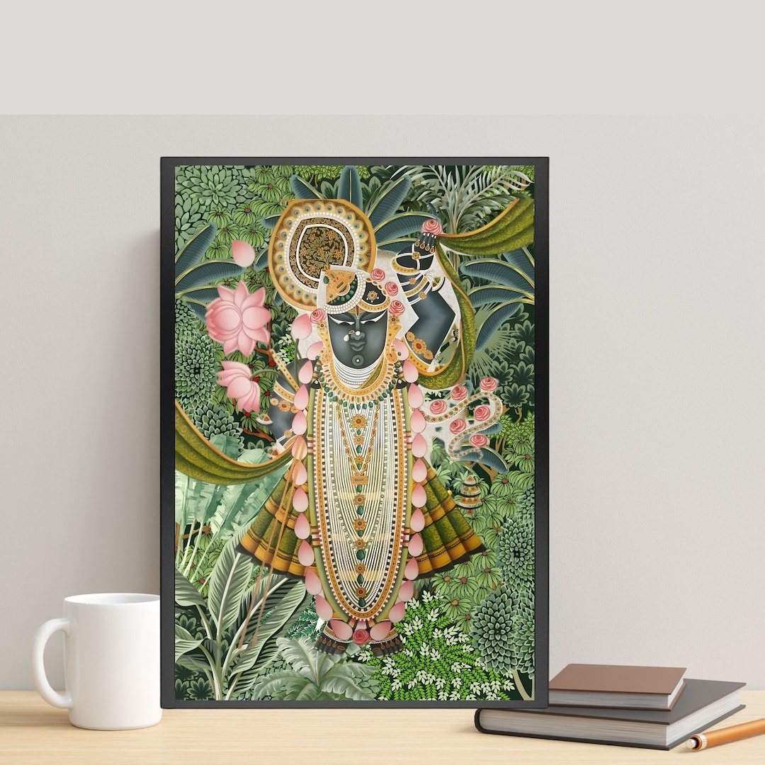 Shreenathji Pichwai Print, Shrinath Ji Painting, Indian Folk Art ...