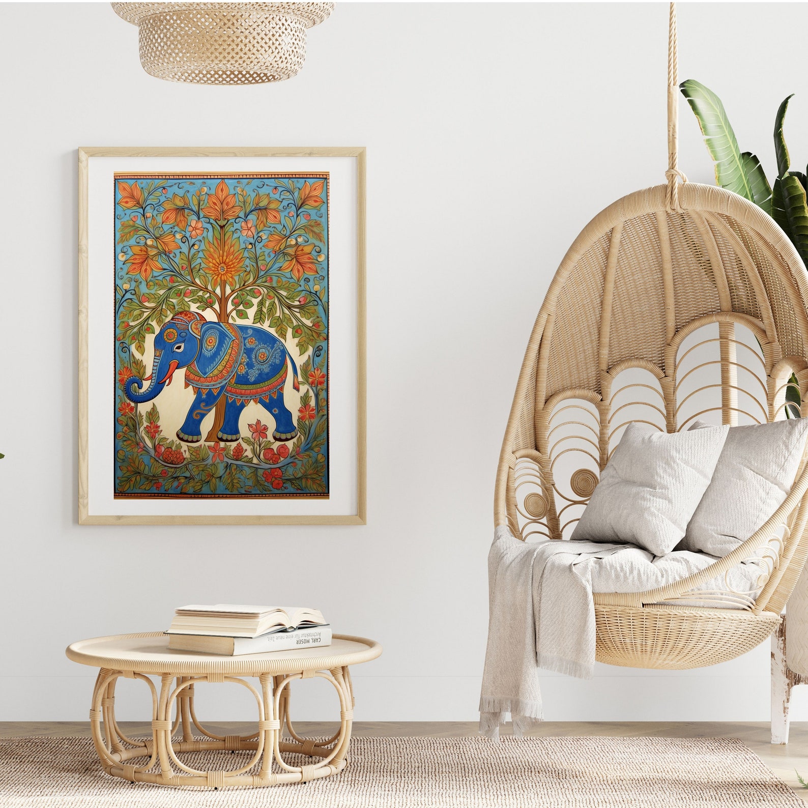 Madhubani Painting, Indian Wall Art, Indian Elephant Painting, Indian ...