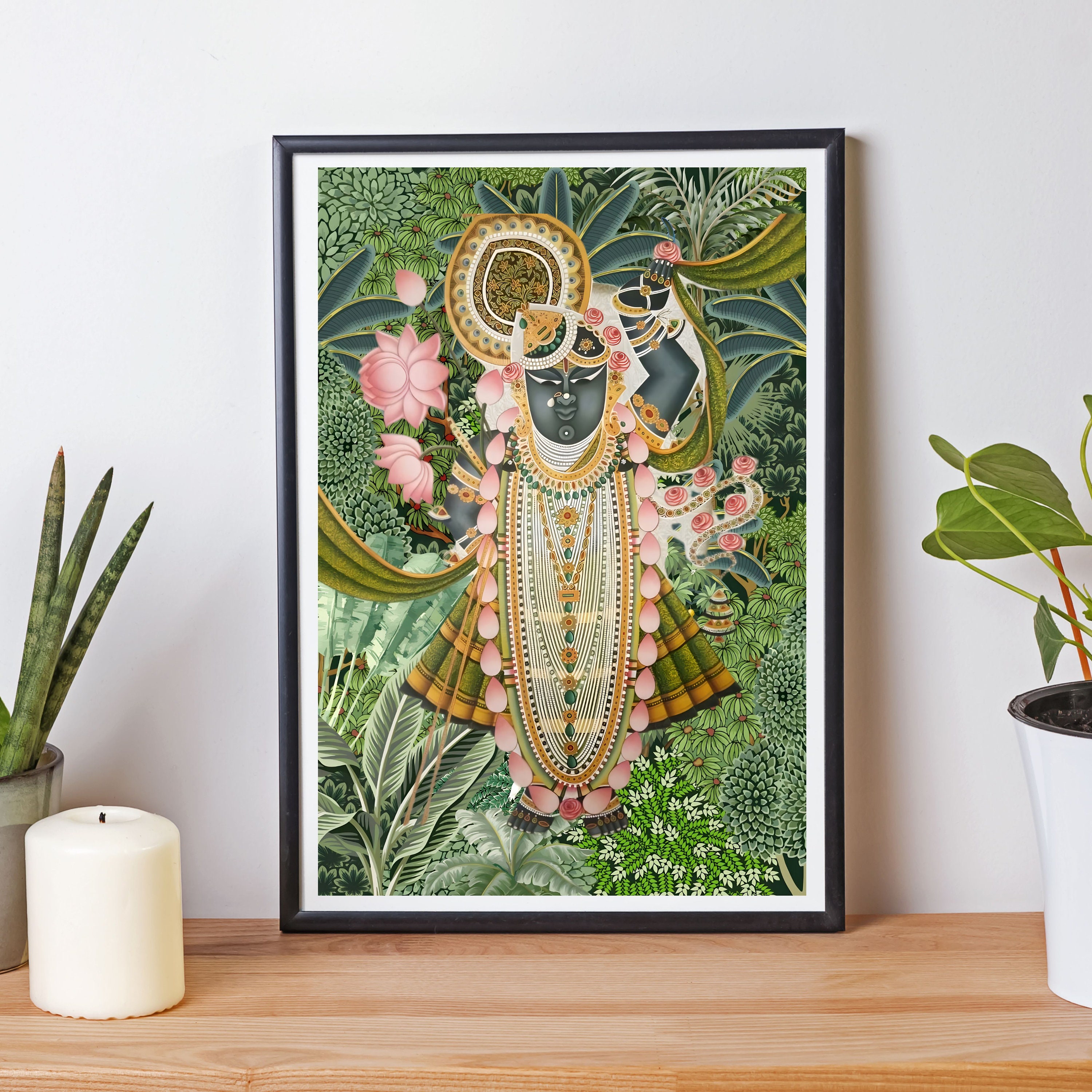 Shreenathji Pichwai Print, Shrinath Ji Painting, Indian Folk Art ...