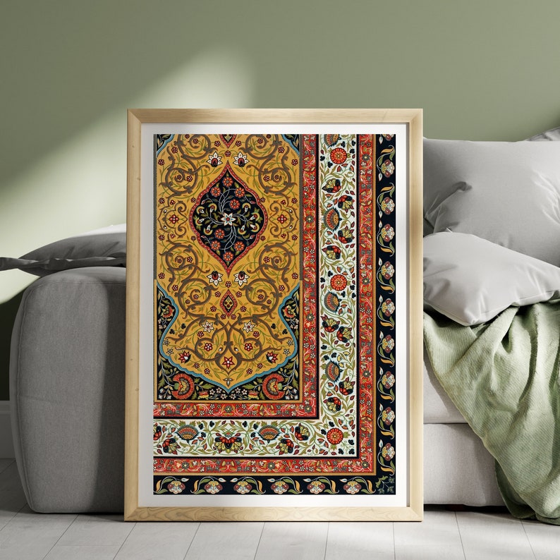 Turkish Wall Art, Mughal Art, Islamic Art, Islamic Floral Art, Floral ...