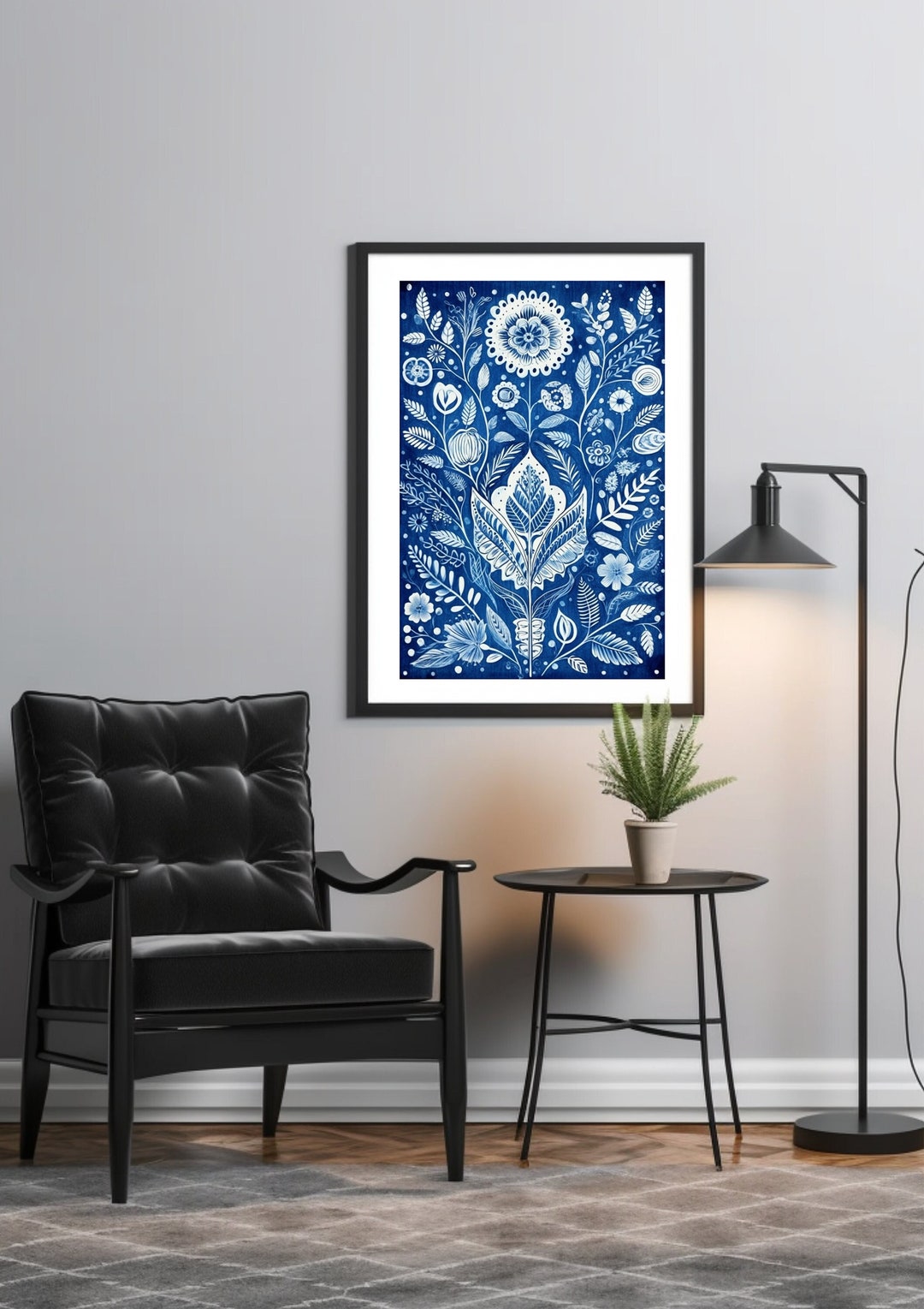 Indian Kalamkari Art, Indian Art, Blue and White Indian Art, Indian ...