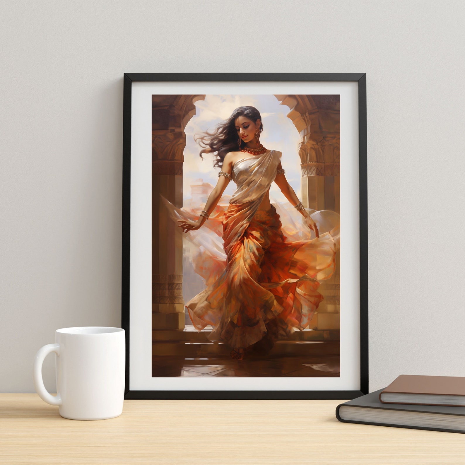 Indian Folk Art, Indian Dancing Lady Art, Indian Painting, Indian Wall ...