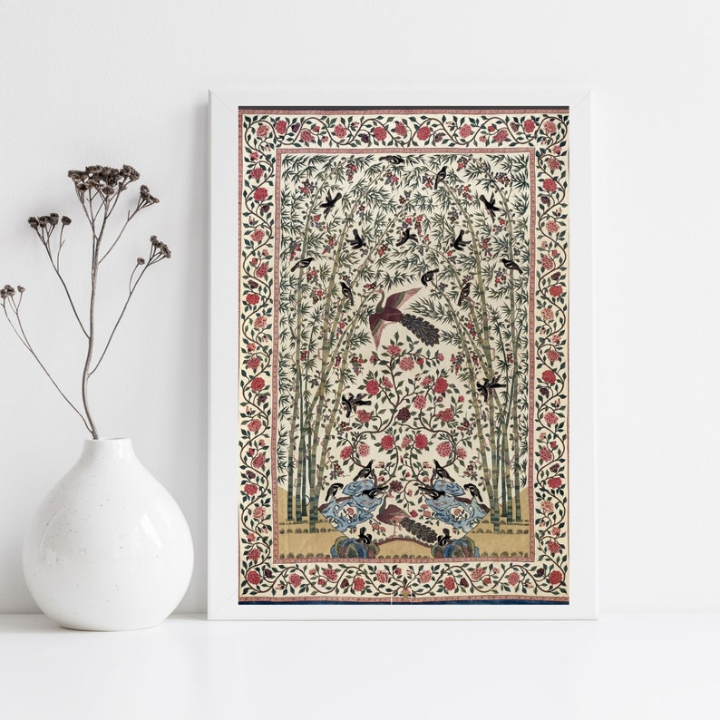 Indian Floral Art, Antique Art, Floral Vintage Indian Art ,textile ...