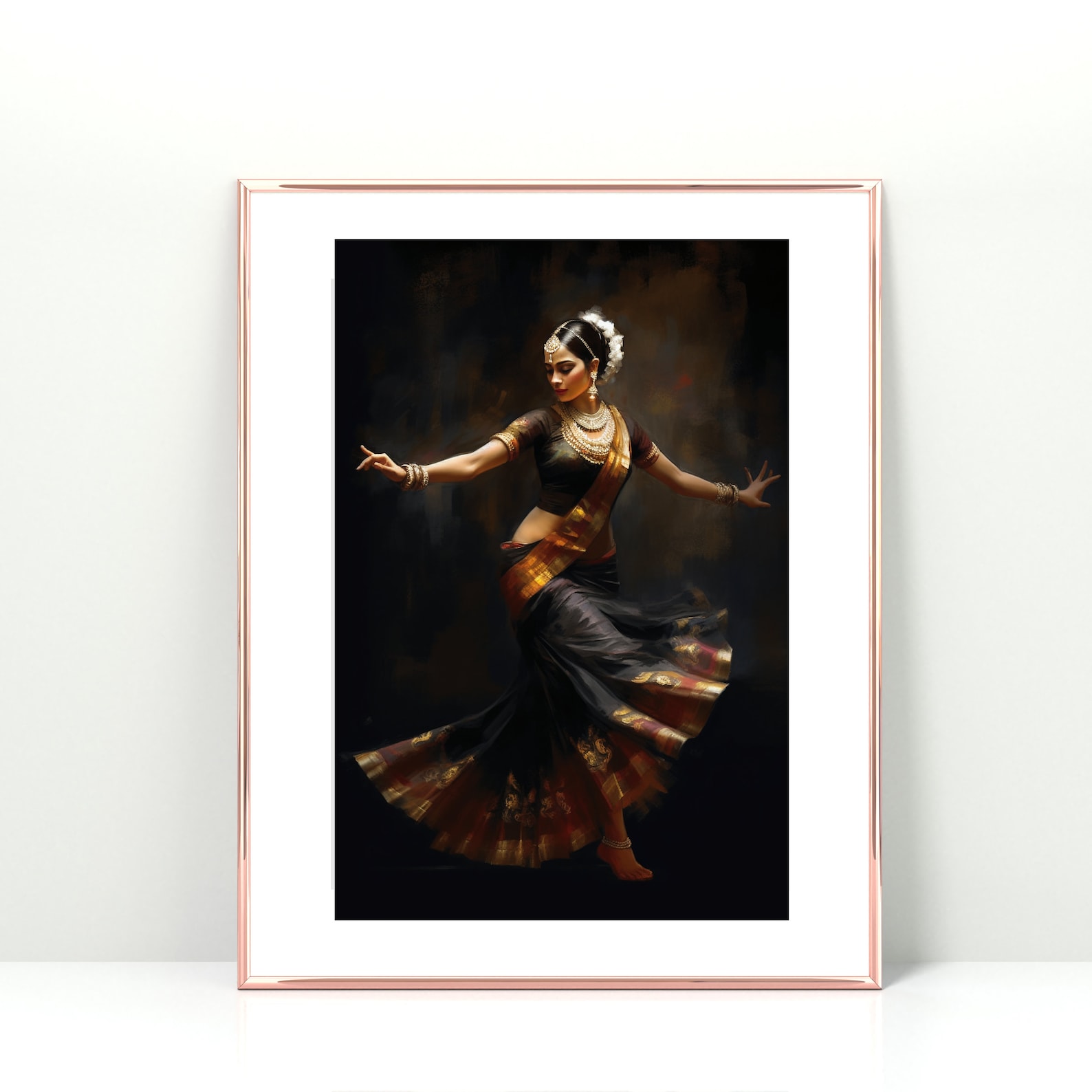 Indian Folk Art, Indian Dancing Lady Art, Indian Painting, Indian Wall ...