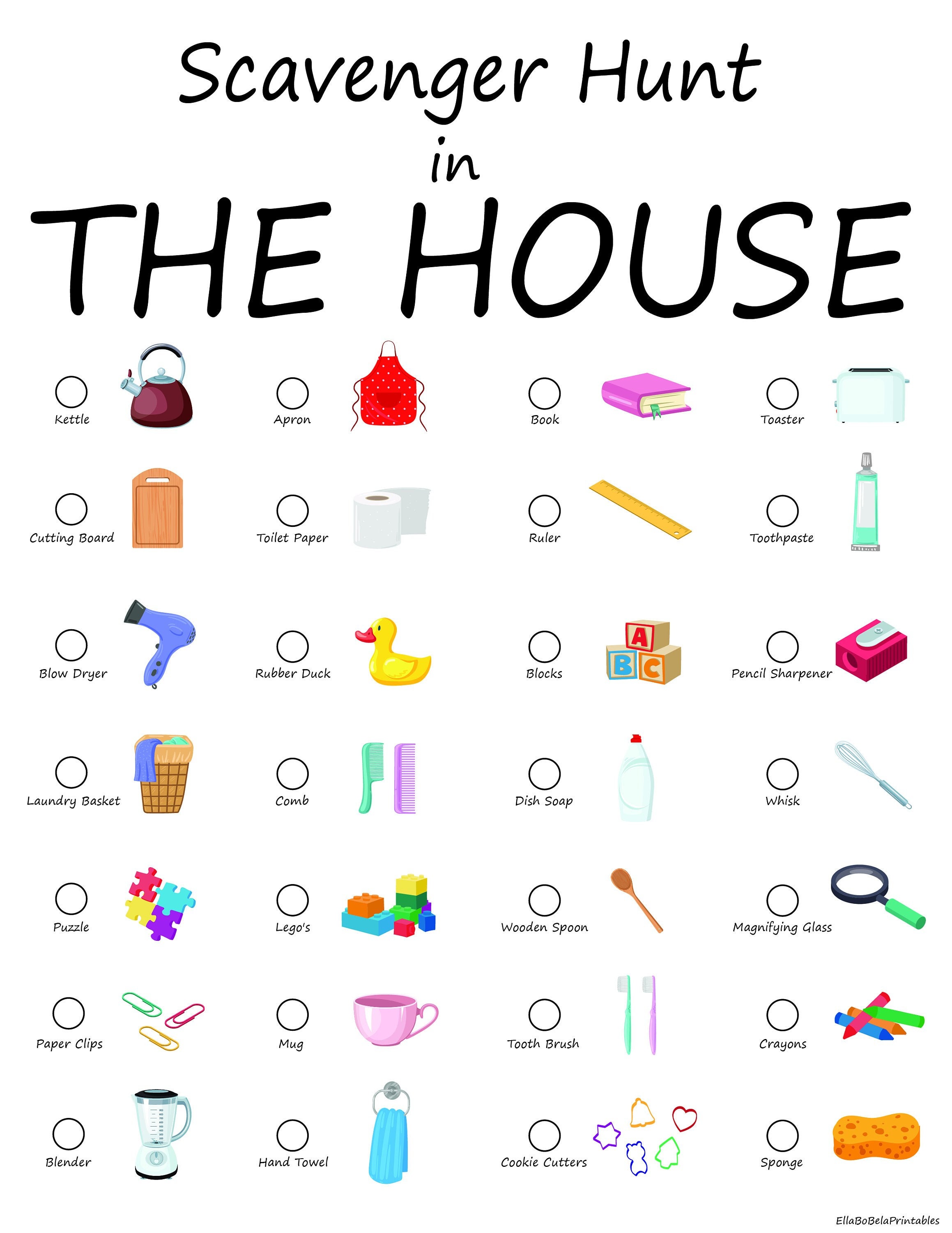 Scavenger Hunt in the House - Etsy
