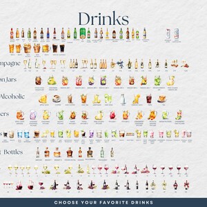 Custom Dog Signature Drinks Menu Card, Unique Pet Wedding Cocktail Sign ...