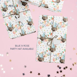 Custom Dog Wrapping Paper Using Pet Photo, Personalized Cat Portrait ...