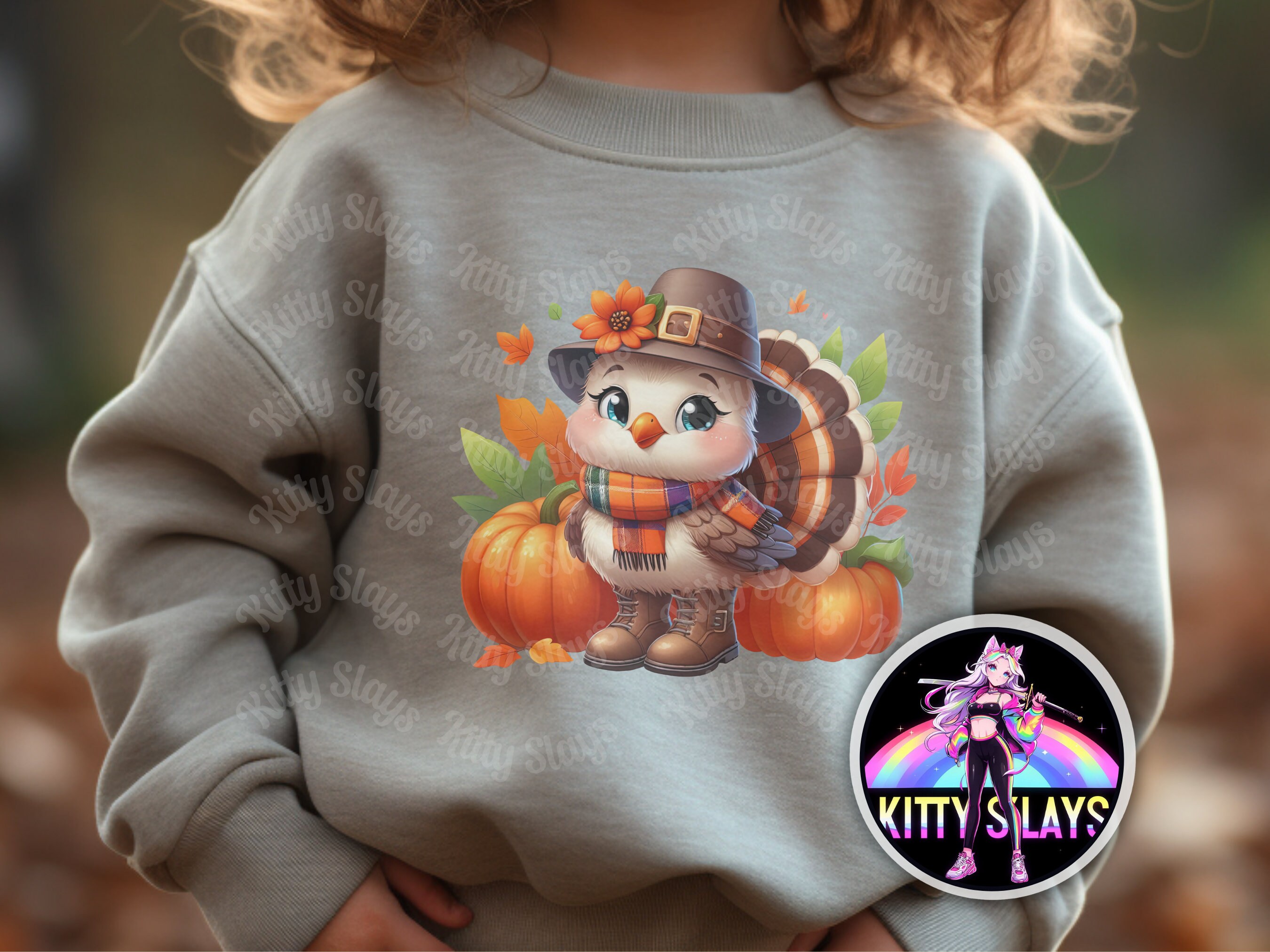 Girl Fall Turkey PNG, Kid Turkey Thanksgiving, Fall Vibe PNG, Cute ...