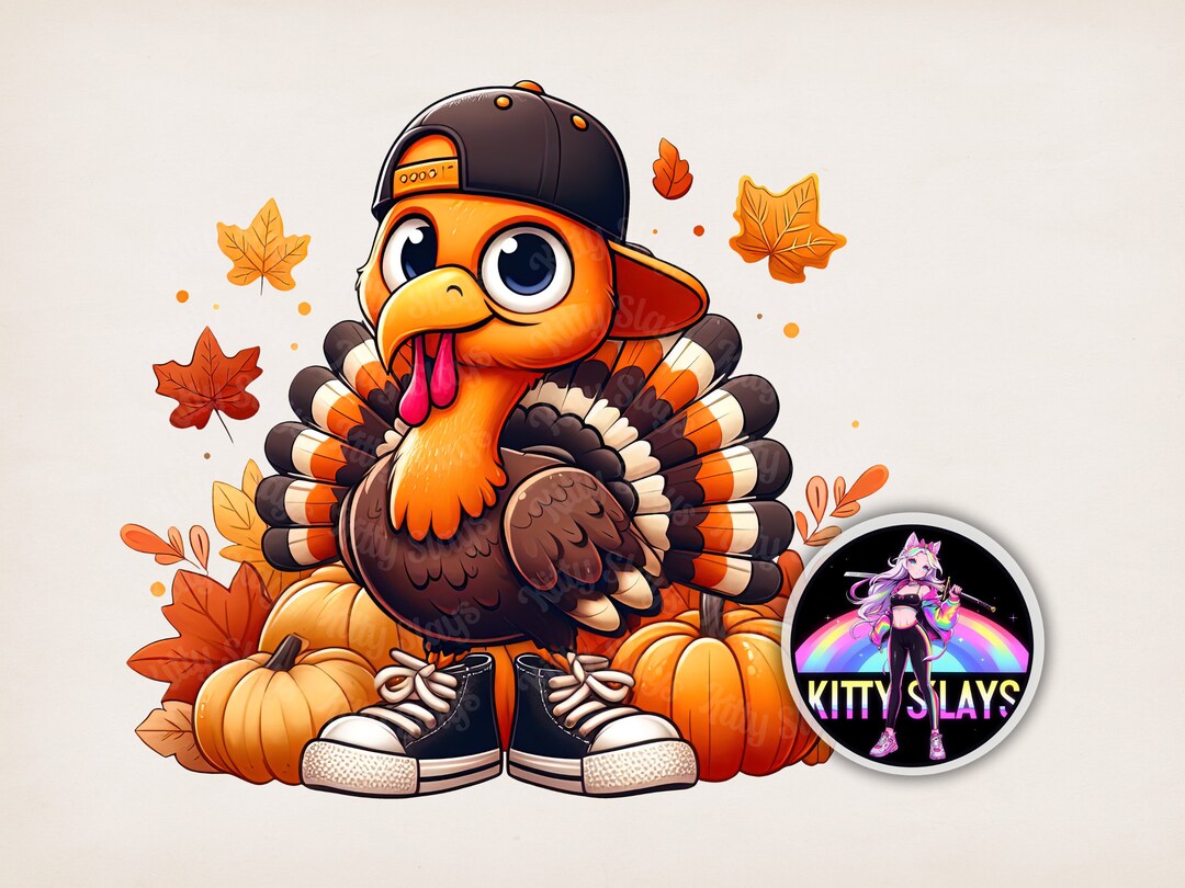 Thanksgiving Fall Turkey PNG Autumn Fall Digital Thanksgiving PNG Fall ...