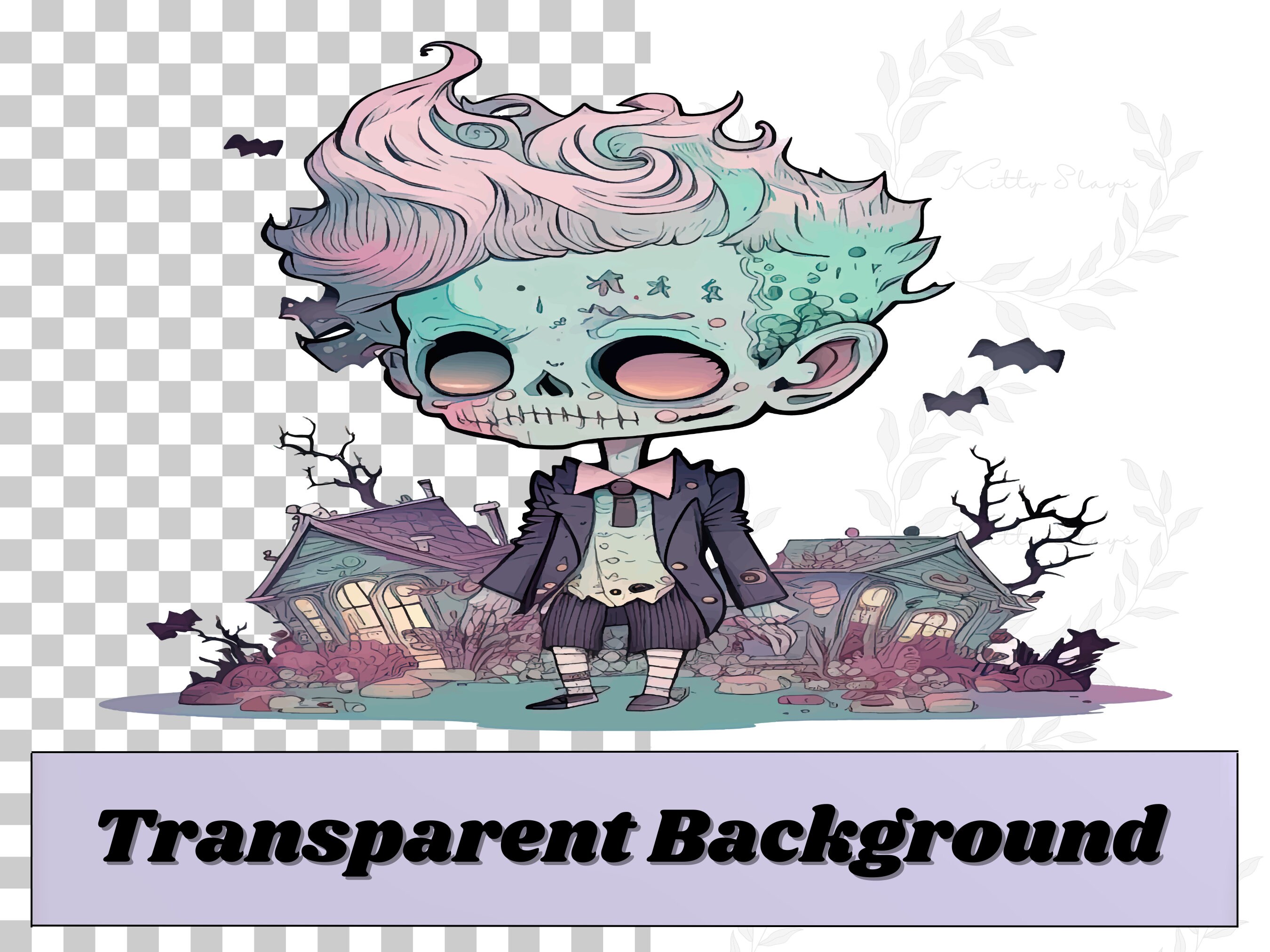 Pastel Halloween Clipart Cute Halloween Png Skeleton - Etsy