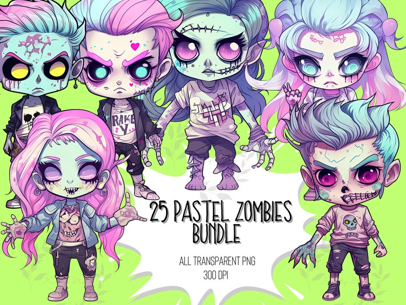 Cute Pastel Zombie PNG, Spookyseason Halloween, Spooki Halloween Png ...