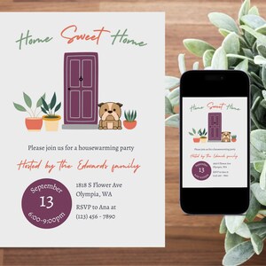 Housewarming Invitation, New House Party, Home Sweet Home Invitation ...