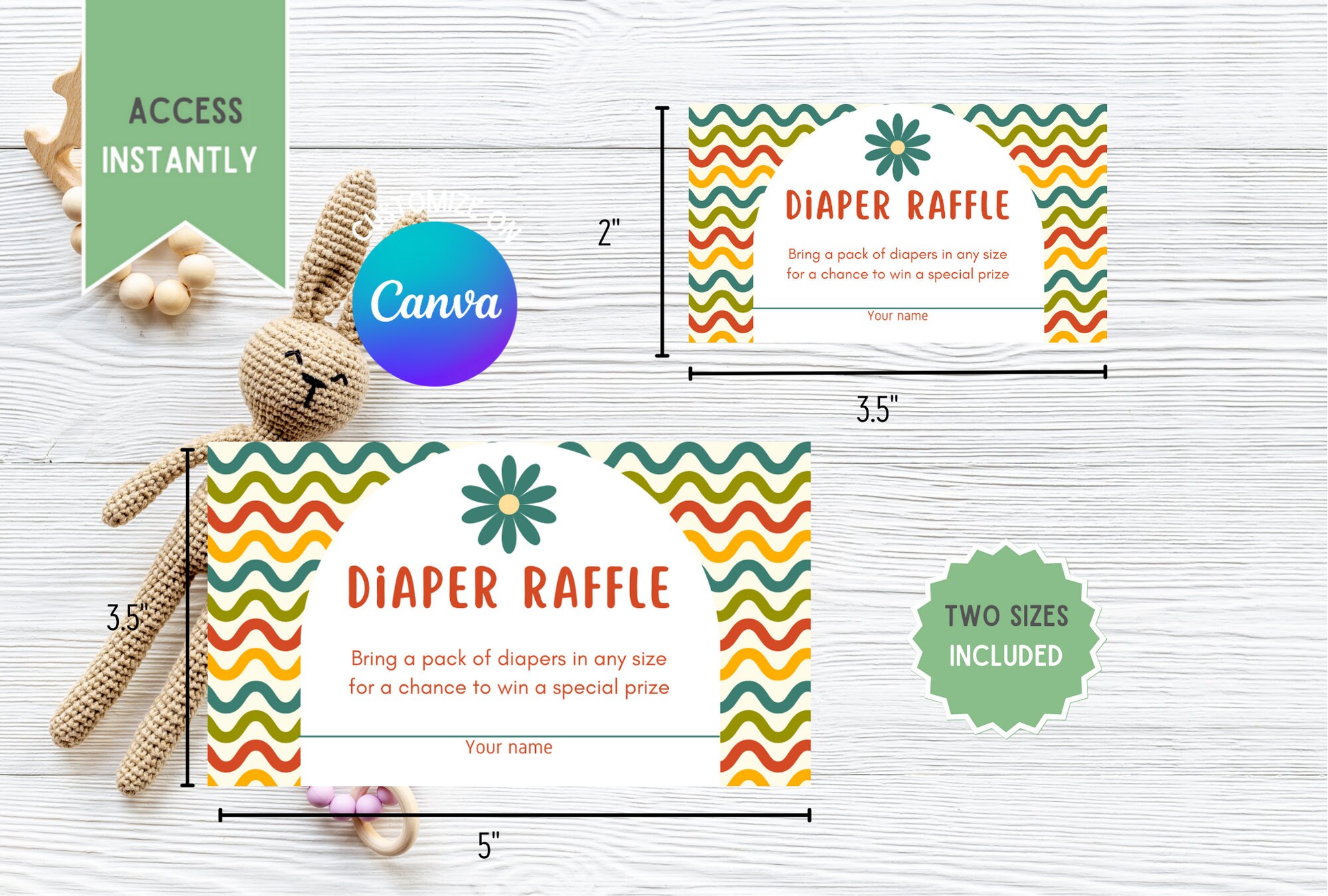 70s Baby Shower, Rainbow Baby Shower Invitation, 5x7 Card, Facebook ...