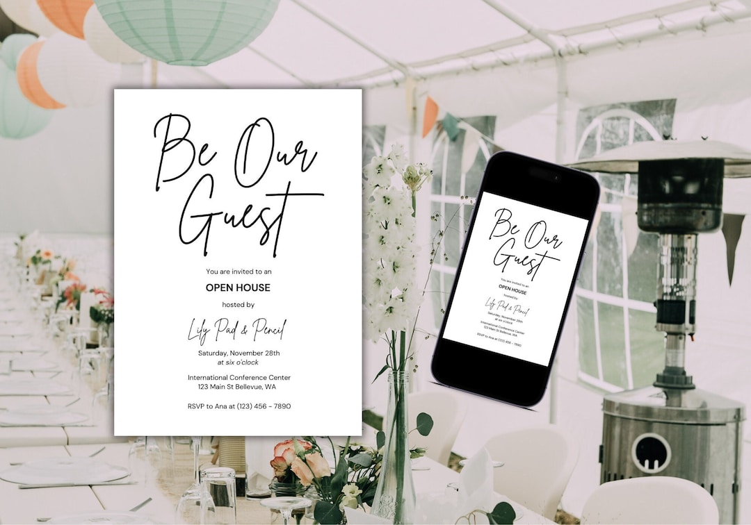 Be Our Guest Business Invitation, Special Event Invite, Dinner ...