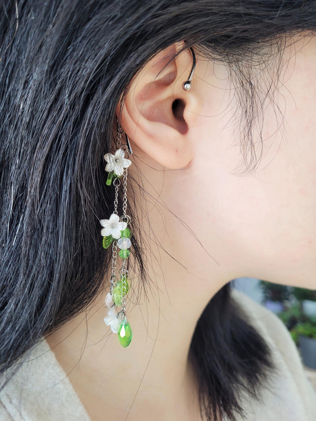 Forest Fairy Ear Cuffs Leafy Vine No Piercing Earrings Enchanted Green ...