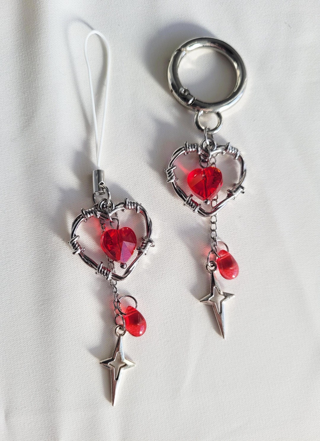 Gothic Phone Strap Y2k Star Phone Charm Dark Aesthetic Bag Charm Blood ...