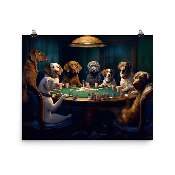 Dogs Playing Poker - Etsy