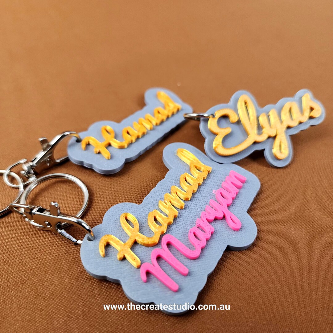 Personalised Keychain - 3D Printed - Personalised- Gifts for Children ...