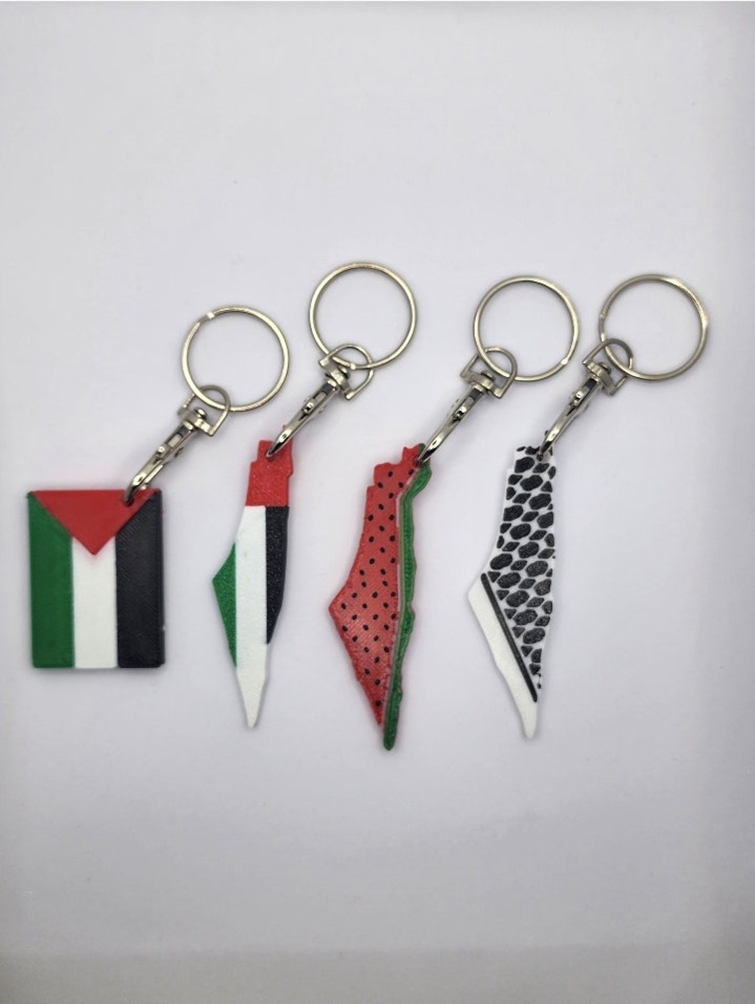 Palestinian Flag Keychain High-quality Keychain Palestinian Flag ...