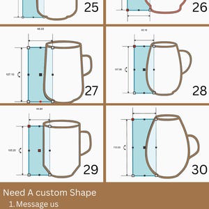 Set of 30 Mug-shaped Pottery Ribs - Durable Plastic Clay Tools for ...