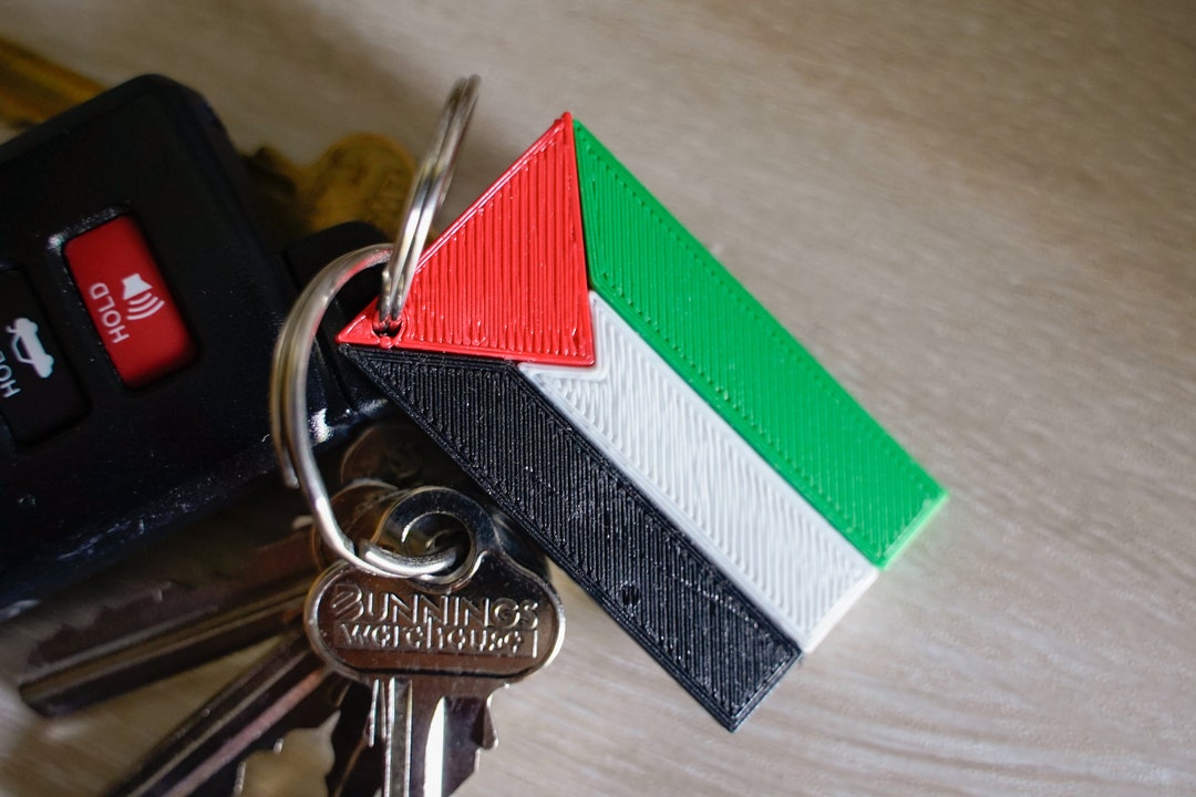 Palestinian Flag Keychain High-quality Keychain Palestinian Flag ...