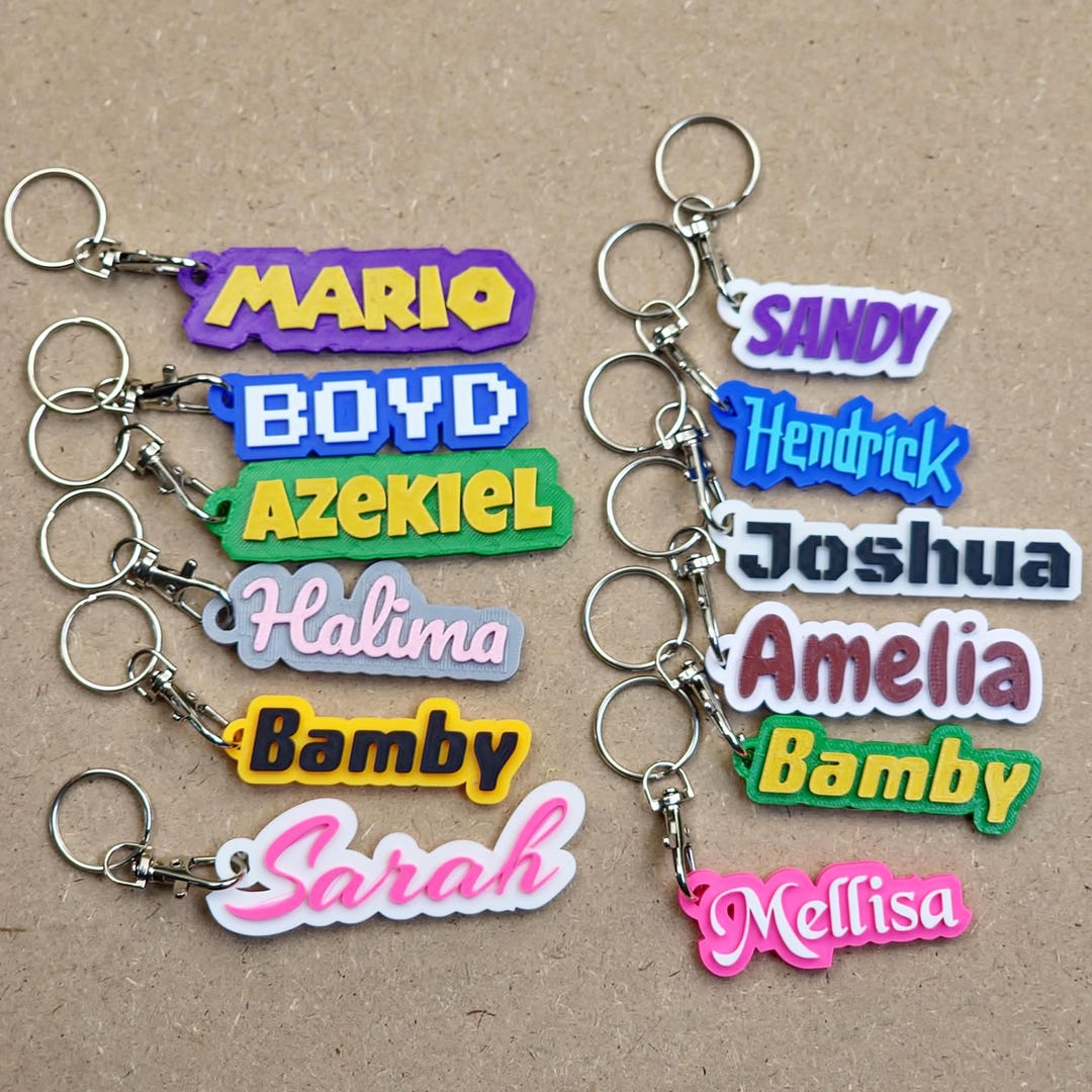 Custom 3D Printed Keychain - Custom Key Chain - Name Keychain - Custom ...