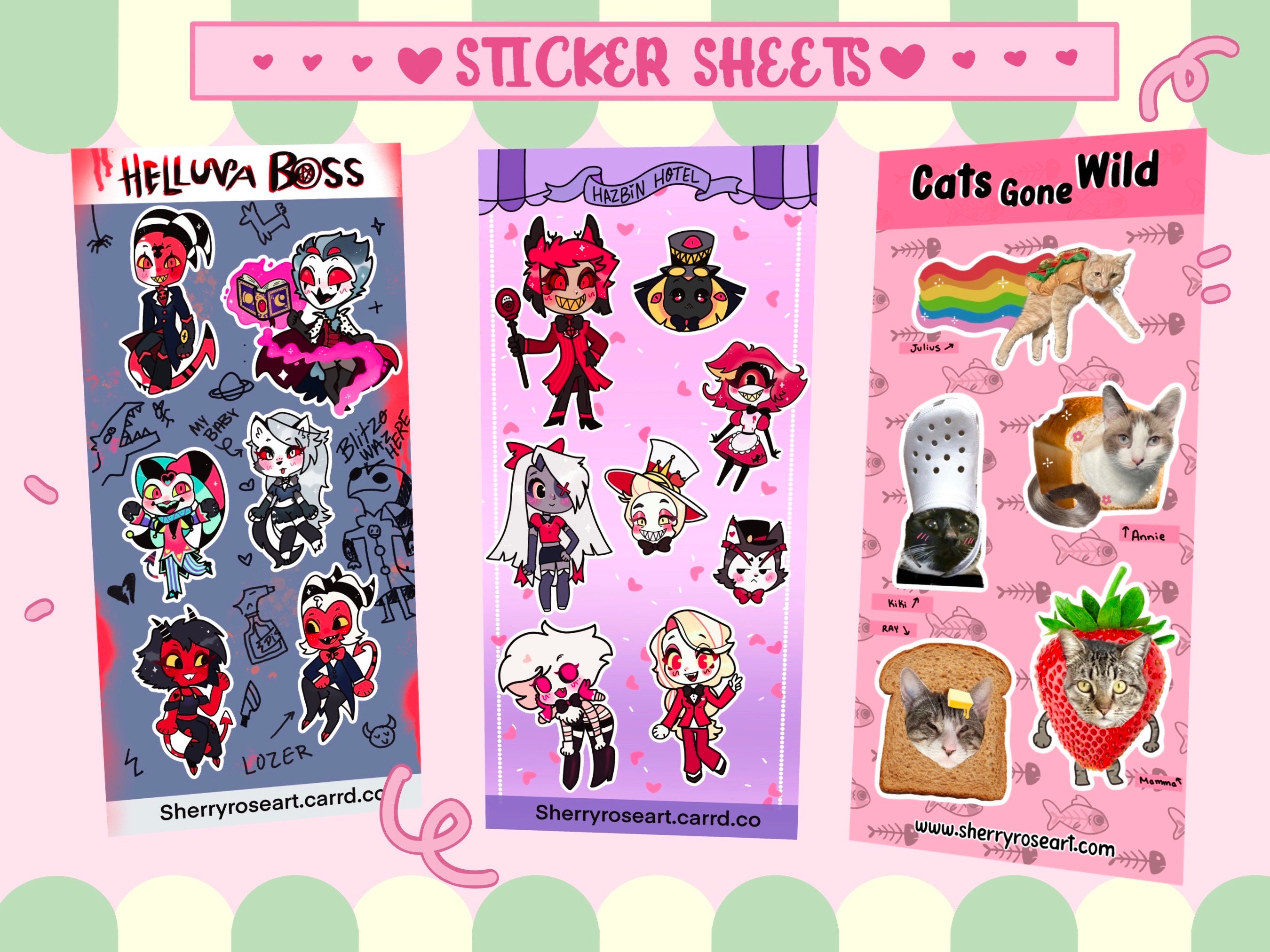 Hazbin Hotel Sticker Sheets - Etsy