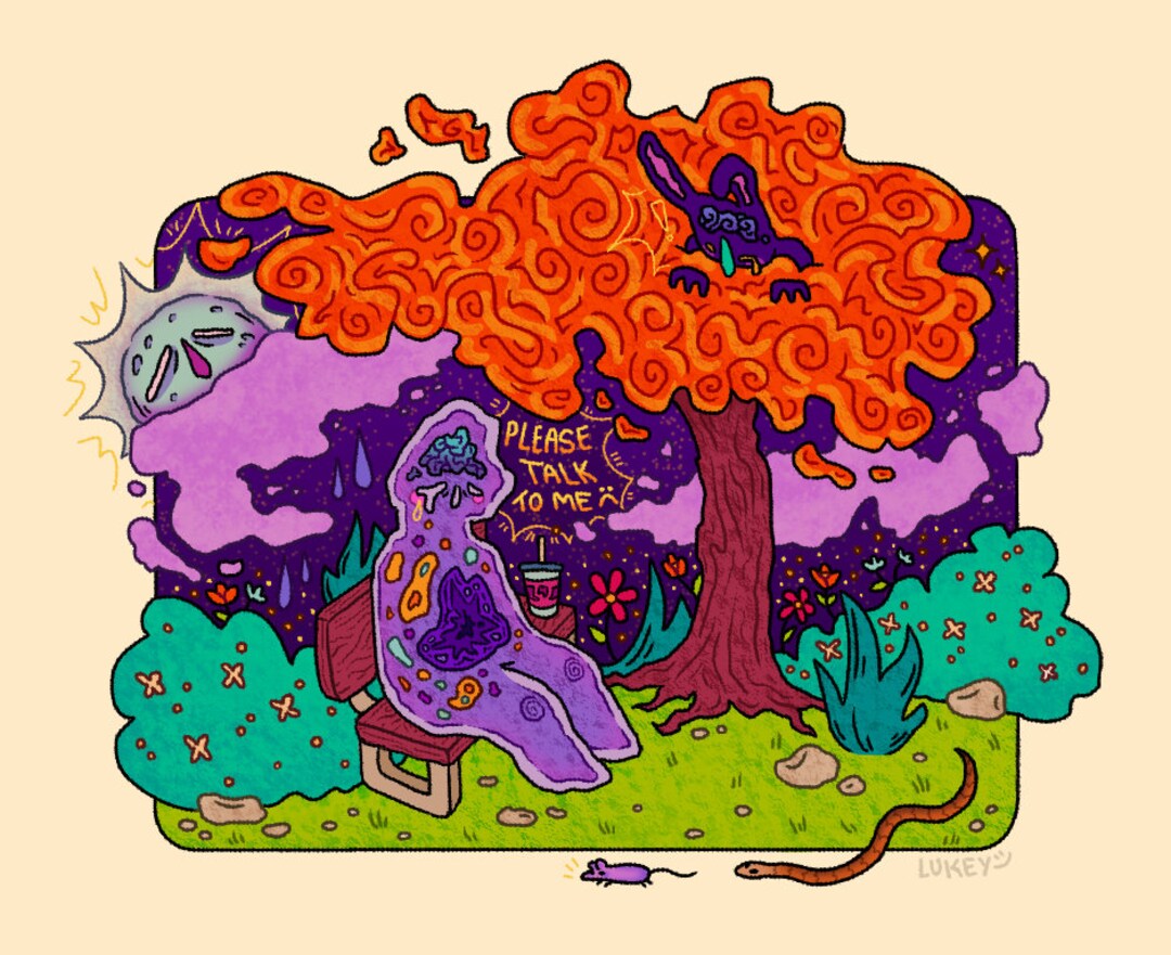 PRINT of 'goober on Bench' High Gloss, Digital Print - Etsy