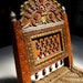 Vintage Rajasthan Pidha Chair: Dark Teak Wood, Exquisite Carvings ...