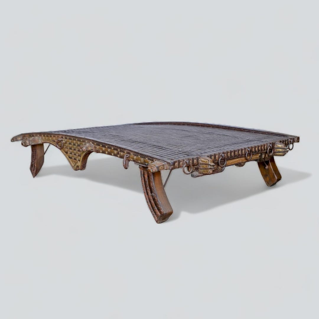 18th Century Upcycled Bullock Cart Table | Handcrafted Gujarati ...