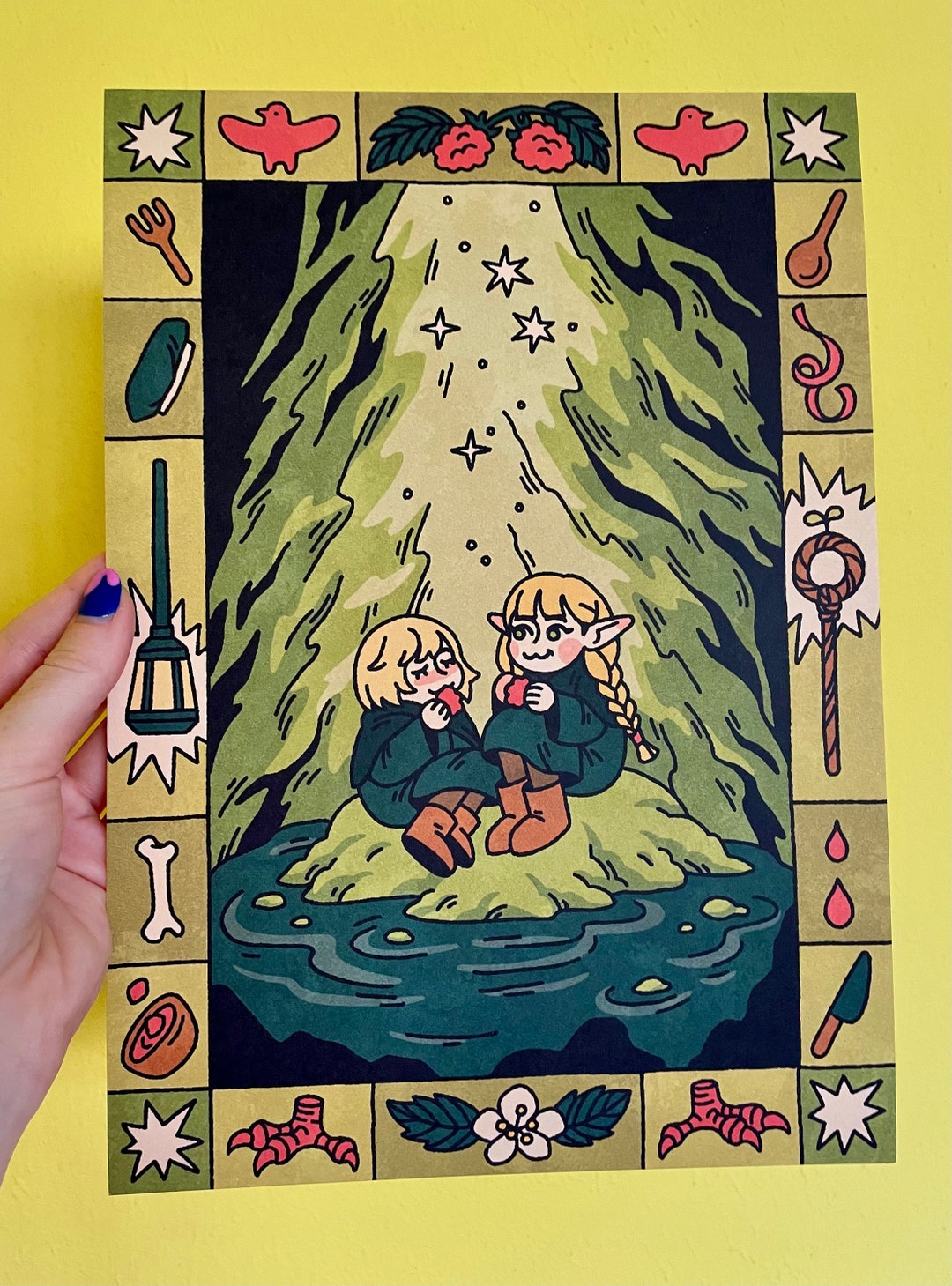 Print Dina4 - Farcille / Dungeon Meshi Falin and Marcille - Etsy