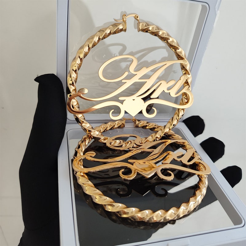 Gold Twist Hoop Ear Ring - Etsy