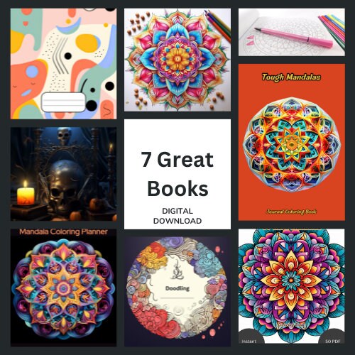 Mandala Doodle Coloring Book Bundle - Etsy