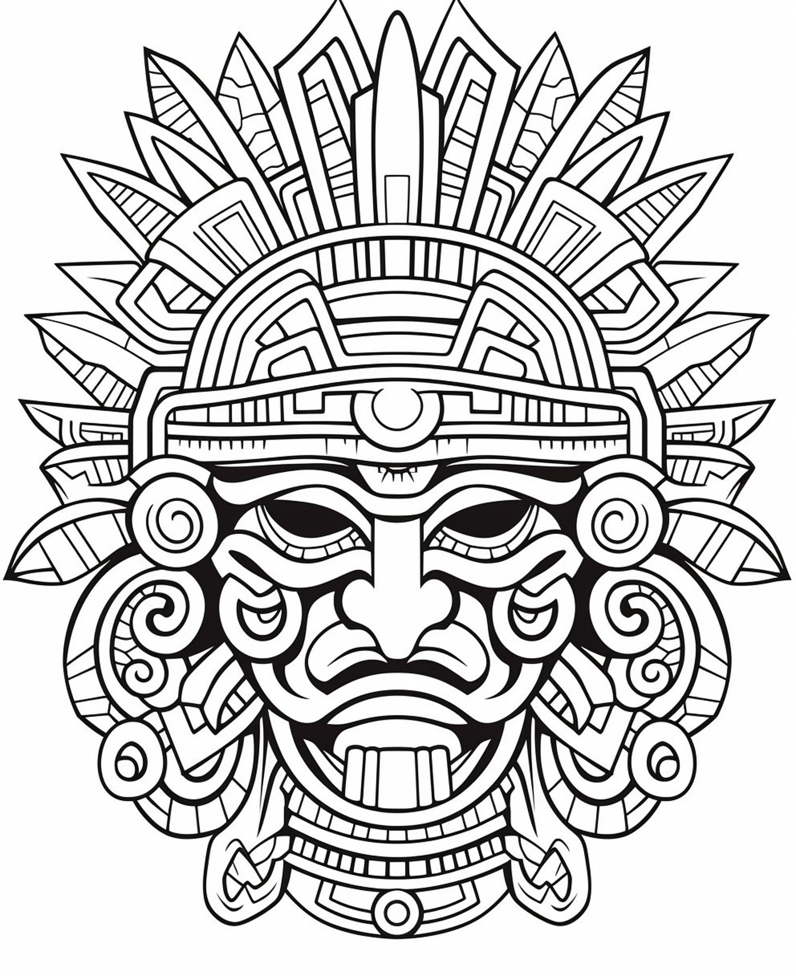 Aztec Coloring Book 1 - Etsy