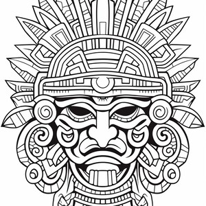 Aztec Coloring Book 1 - Etsy